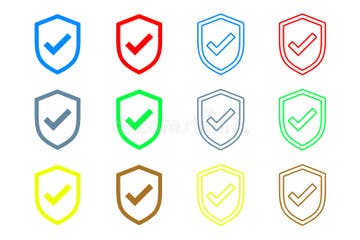 Shield Tick Icon Stock Illustrations – 8,263 Shield Tick Icon Stock ...