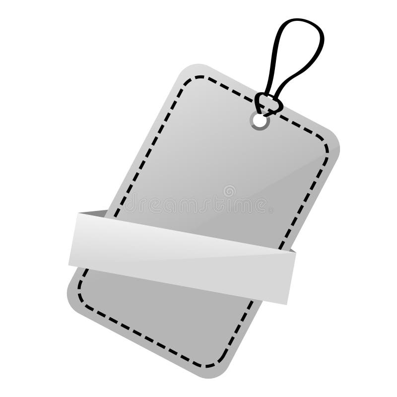 Simple Vector Shinning Gray, Black and White Blank Tag Stock Vector ...