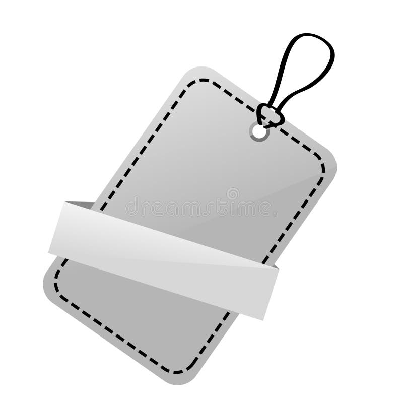 Simple Vector Shinning Gray, Black and White Blank Tag Stock ...