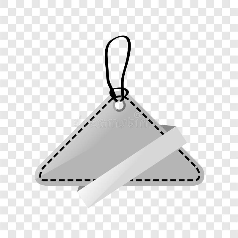 Simple Vector Shinning Gray, Black and White Blank Tag, at Transparent ...