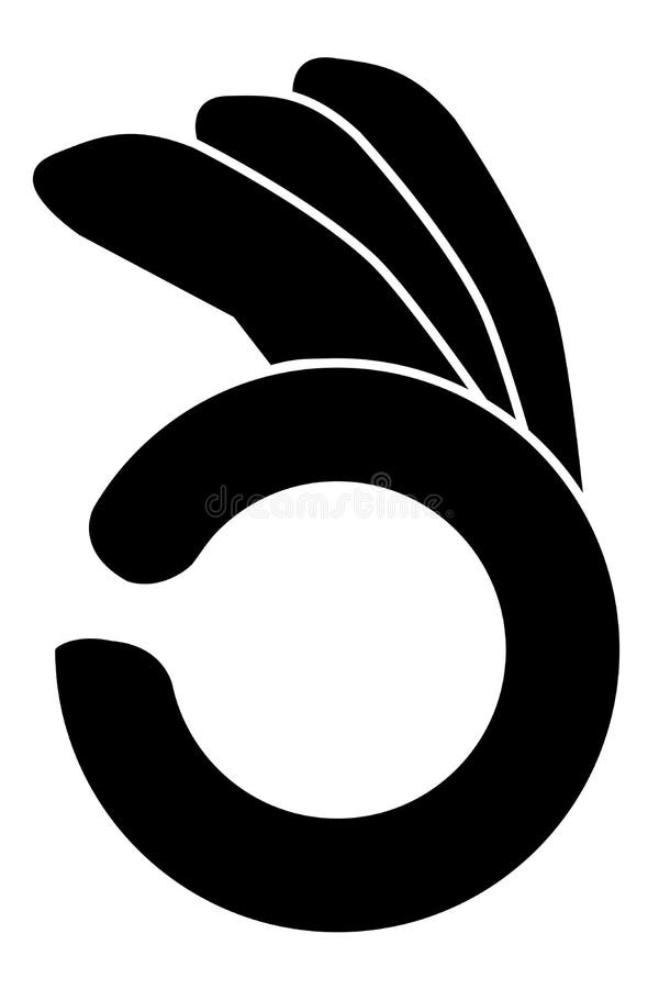 Simple Vector Sign, OK, Isolated on White Stock Vector - Illustration ...