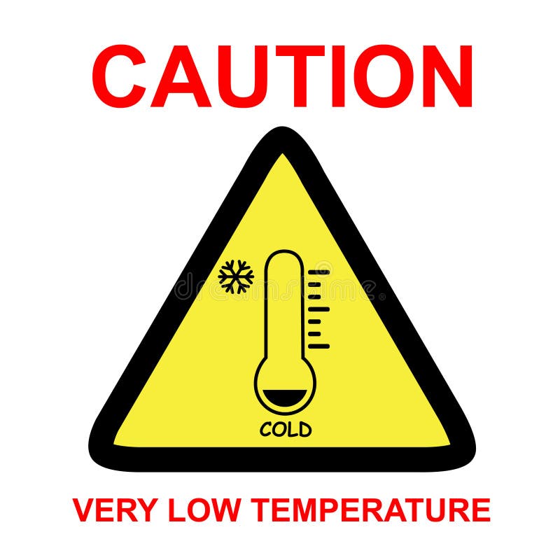Simple Vector Sign, Very Low Temperature, Isolated on White Background ...