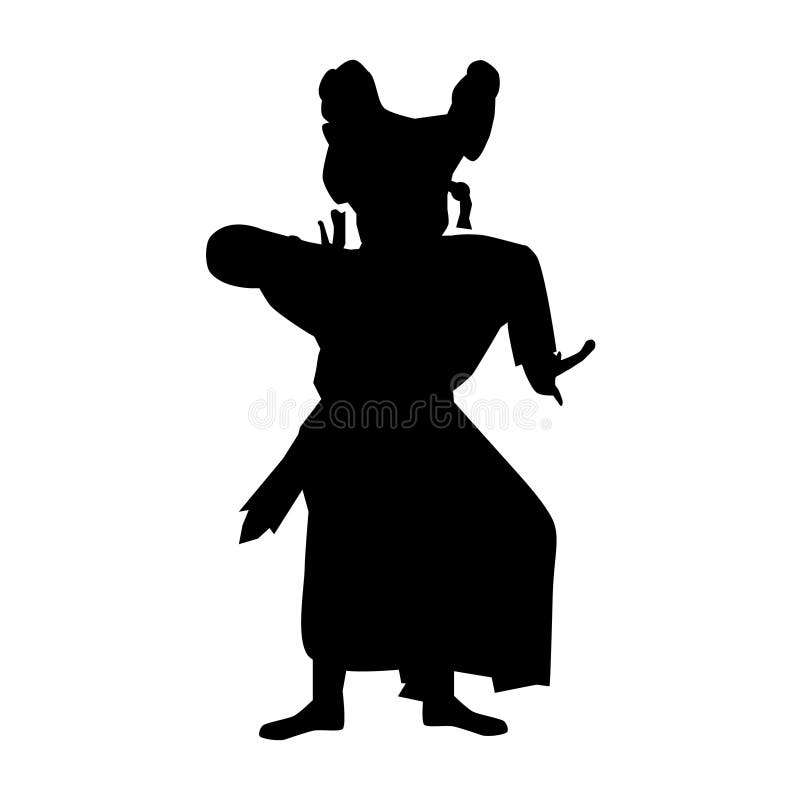 Simple Vector Silhouette of Young Girl Traditional West Java, Sunda ...