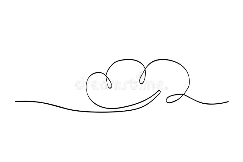 Cloud Continuous Line Stock Illustrations – 1,141 Cloud Continuous Line ...
