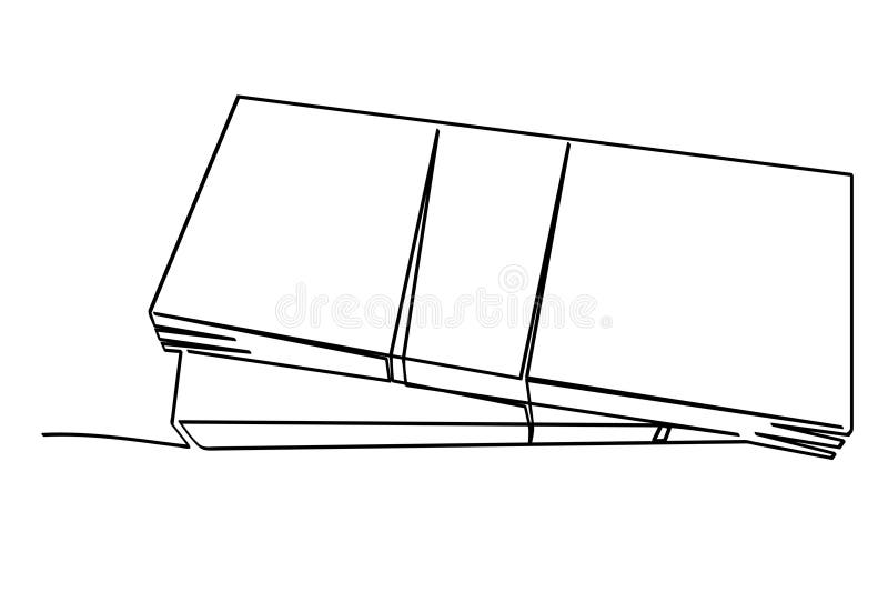 Simple Vector Sketch Stack of Paper Money Single One Line Art ...