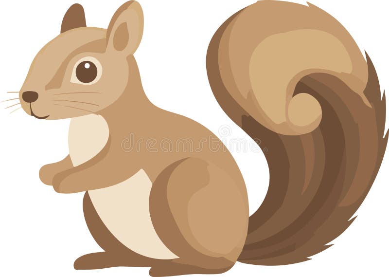 Simple Vector Squirrel Clipart Stock Vector - Illustration of creative ...