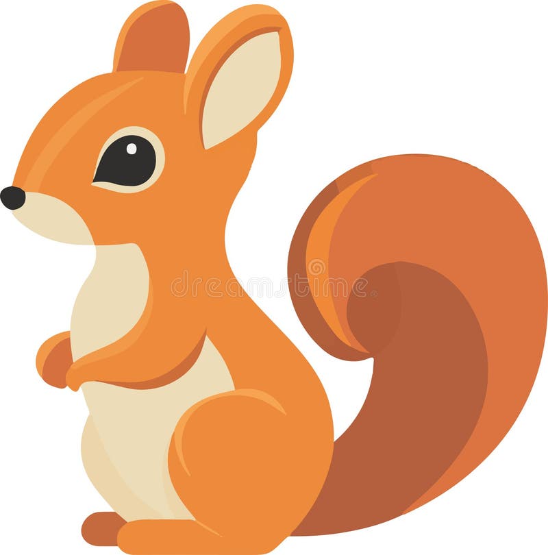 Vector Squirrel stock vector. Illustration of mammal - 74744678