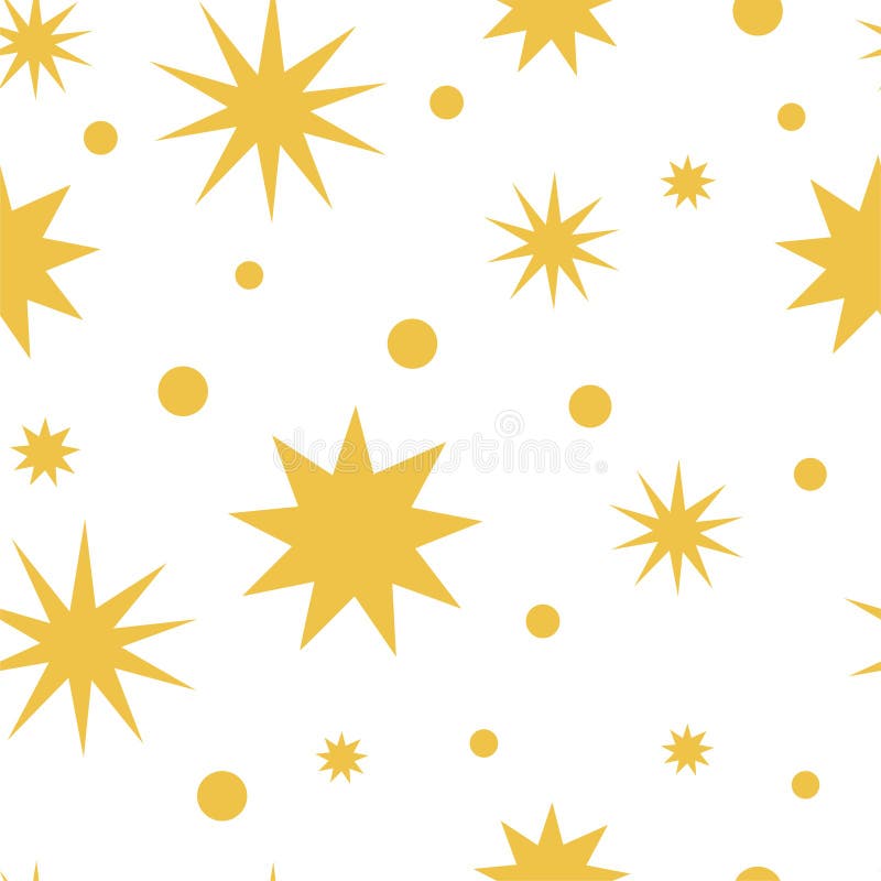 Simple Vector Stars. Seamless Pattern on a Light Stock Vector ...