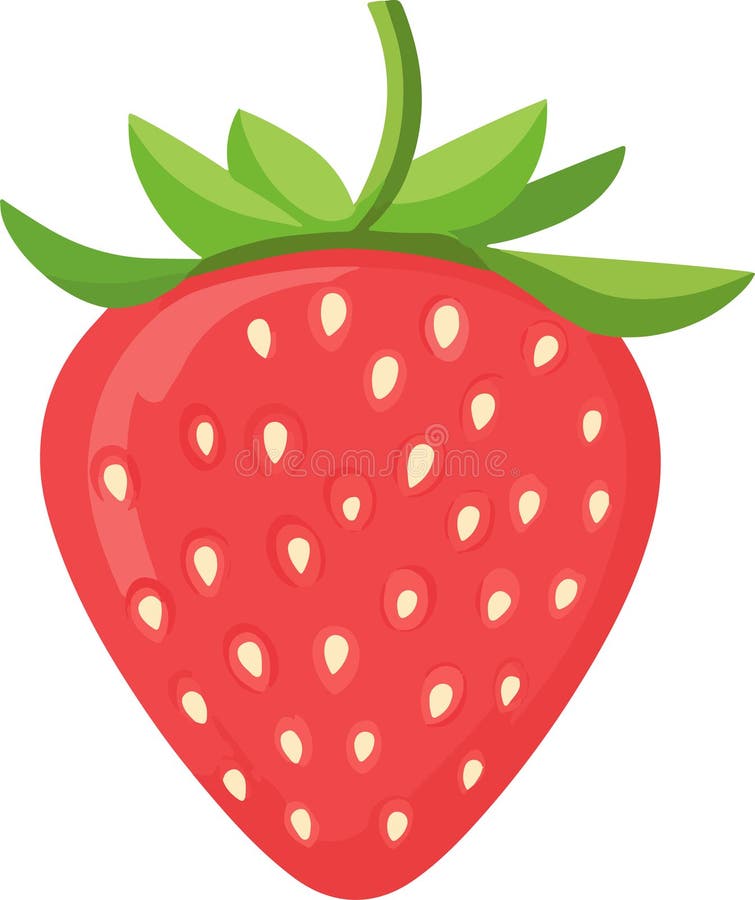 Simple Vector Strawberry Clipart Stock Vector - Illustration of ...