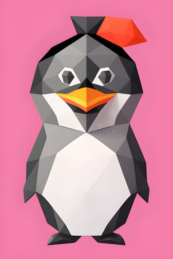 Simple Vector Style with Low Poly Color Shading Stock Illustration ...