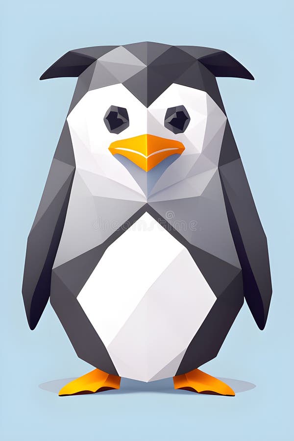 Simple Vector Style with Low Poly Color Shading Stock Illustration ...