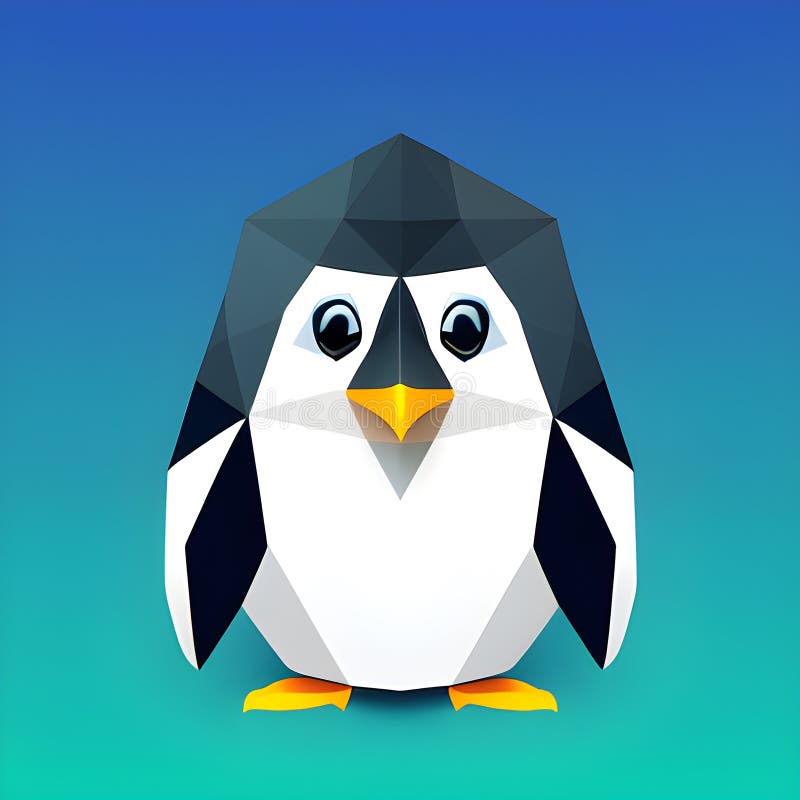 Simple Vector Style with Low Poly Color Shading Stock Illustration ...