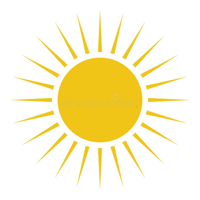 Simple vector sun stock vector. Illustration of element - 148997167