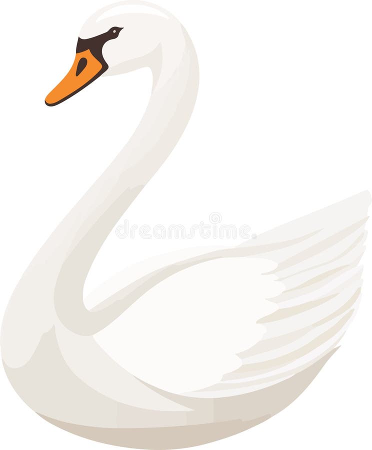 Simple vector swan clipart stock vector. Illustration of digital ...