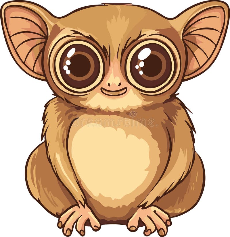 Simple Vector Tarsier Clipart Stock Vector - Illustration of vector ...