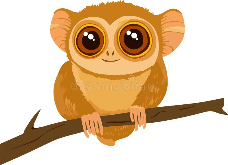 Simple Vector Tarsier Clipart Stock Vector - Illustration of style ...