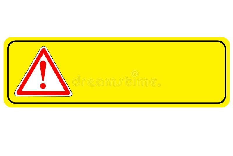 Simple Vector Template Blank Alert Sign Stock Vector - Illustration of ...