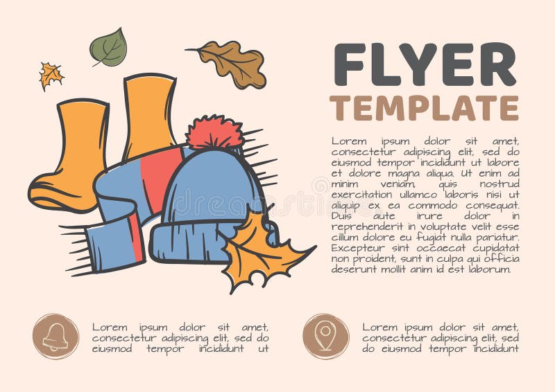 Simple Vector Template for Flyer, Advertisement Advertisement. Autumn ...