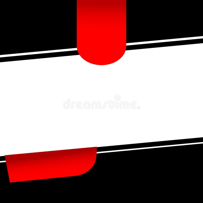 Simple Vector Template Square Blank Flyer Black Red and White Stock ...