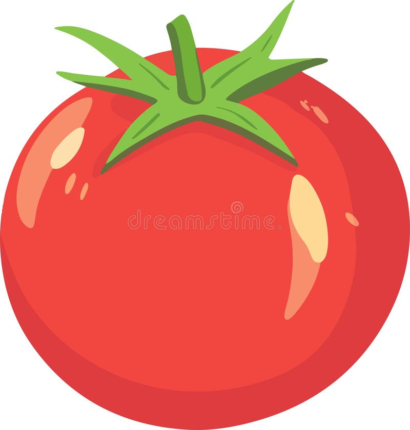 Simple Vector Tomato Clipart Stock Vector - Illustration of decorative ...