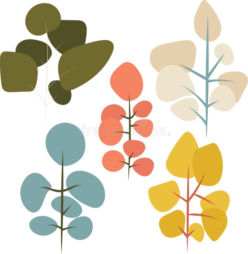 Simple vector tree forms stock vector. Illustration of isolated - 165732251