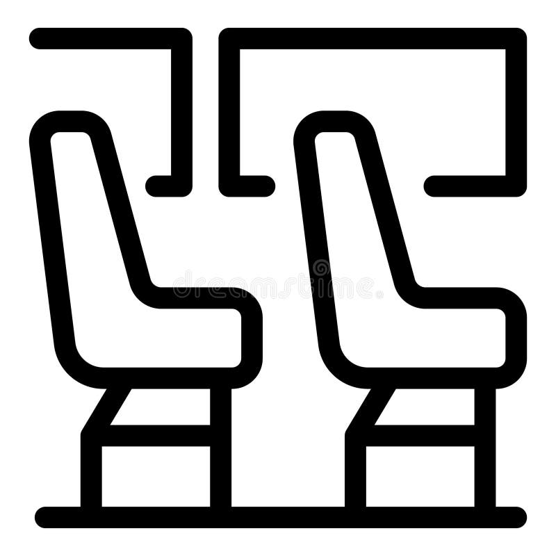 Passengers Sitting on Empty Bus Seats Icon Outline Vector Stock ...