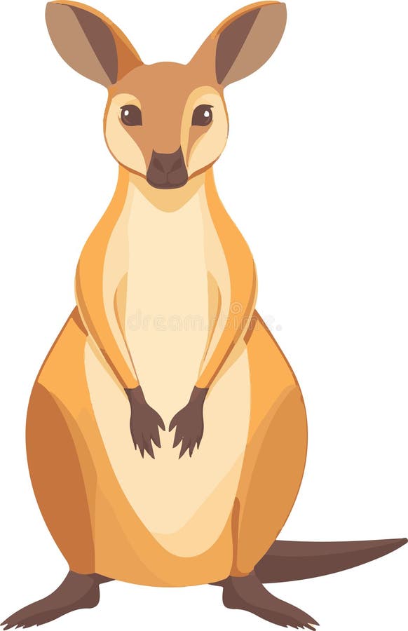 Simple Vector Wallaby Clipart Stock Vector - Illustration of basic ...