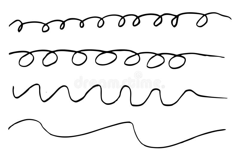 Simple Vector Wave and Spiral Line for Your Element Design Stock Vector ...
