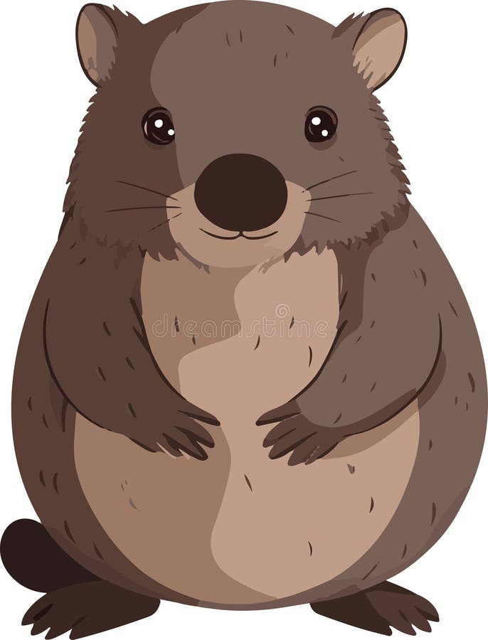 Simple Vector Wombat Clipart Stock Vector - Illustration of minimalist ...