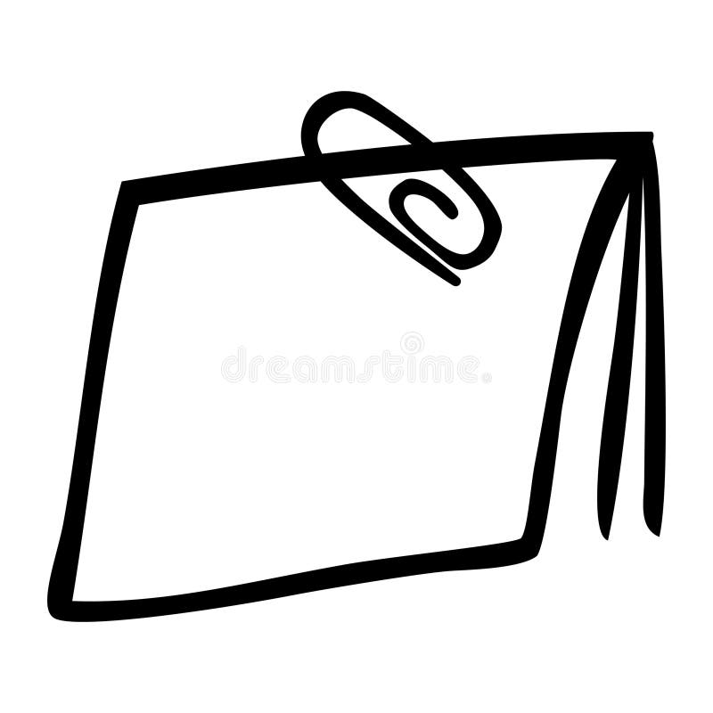 Simple Vectorial Doodle Mano Dibujar Boceto Nota En Blanco Ilustración ...