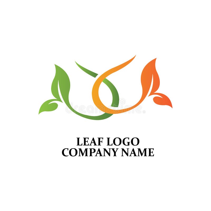 Simple Verde Hoja Icono Vector Logo Stock de ilustración - Ilustración ...