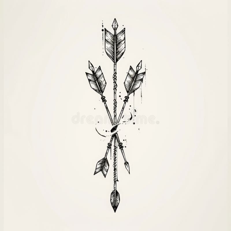 Simple and Versatile Black and White Drawing of Arrows. Suitable for ...