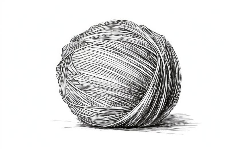 A Simple and Versatile Image of a Ball of Yarn on a White Surface ...