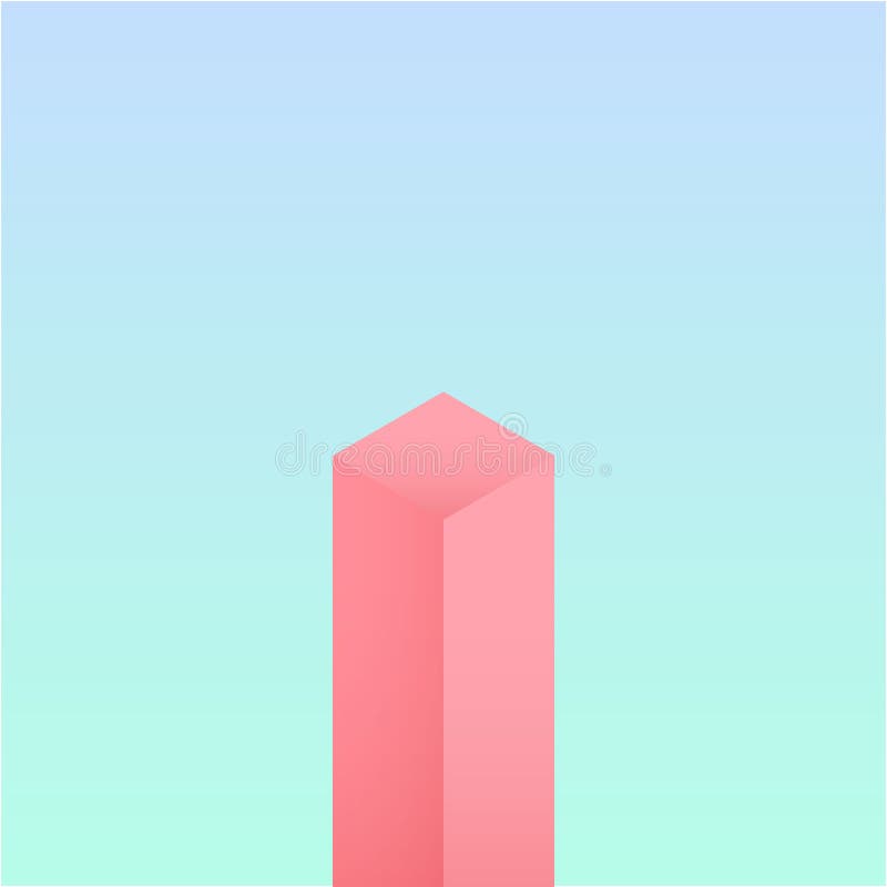 Simple Vertical Cuboid With Minimal Background Design. Minimalist ...