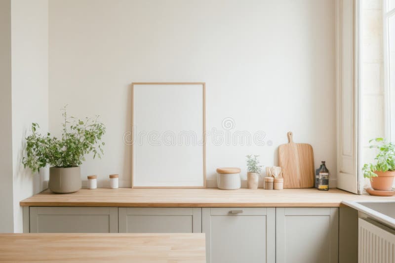 A Simple Vertical Frame Sits on a Kitchen Wall in a Paris Apartment ...