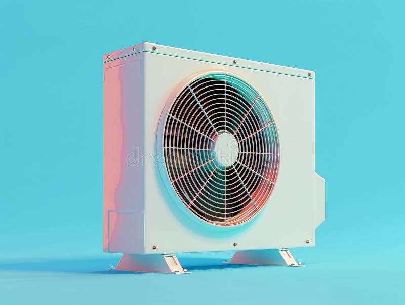 A Simple, Vibrant Image of a Modern Air Conditioning Unit, Symbolizing ...