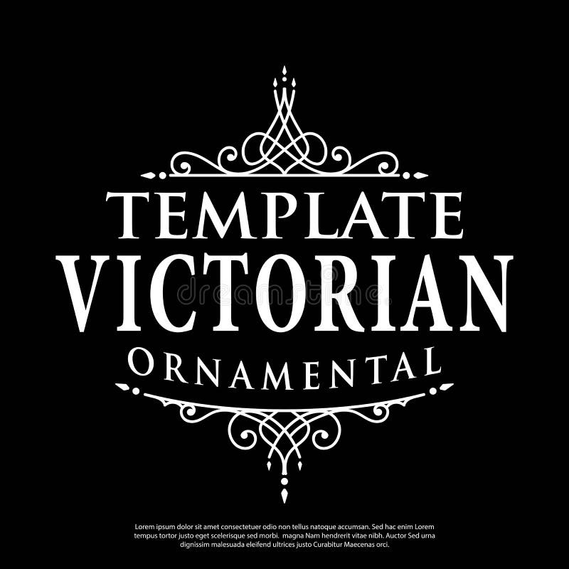 Simple Victorian Ornament Vector Template Stock Vector - Illustration ...