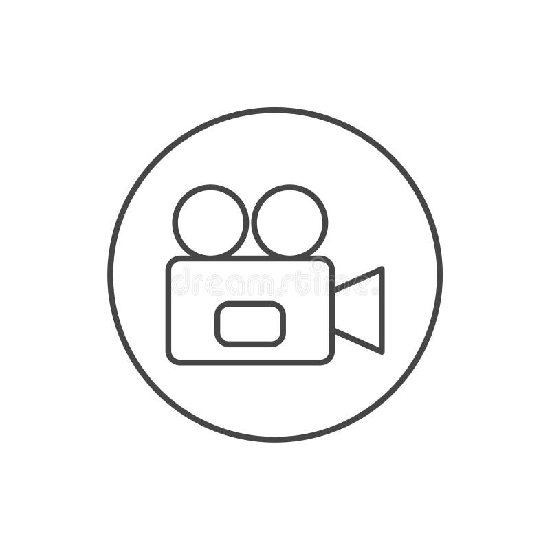 Simple video camera icon stock vector. Illustration of internet - 94771505