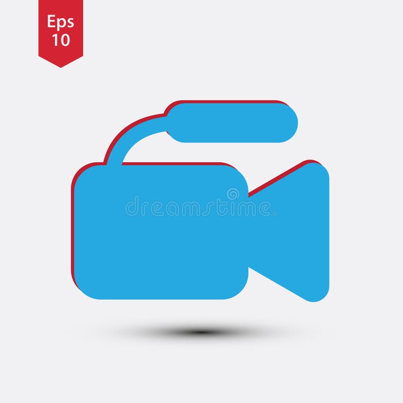 Simple Video Camera Sign. Vector Illustrated Symbol Stock Vector ...