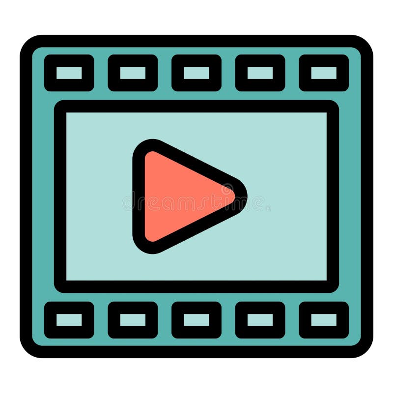 Video Player App with Play Button Showing on Screen Stock Vector ...