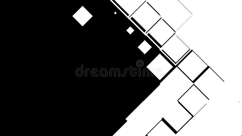 A Simple Video Transition with White Squares on a Black Screen Stock ...