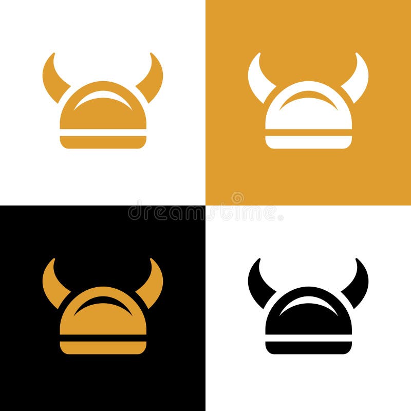 Simple Viking Helmet Logo Icon, Vector Illustration Design Stock Vector ...