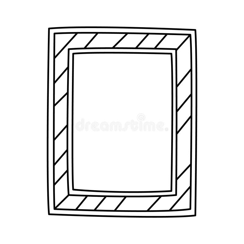 Simple Vintage Hand Drawn Doodle Frame Stock Vector - Illustration of ...