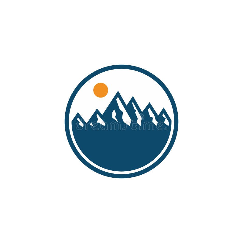 Simple Vintage Valley and Landscaping Logo Stock Vector - Illustration ...