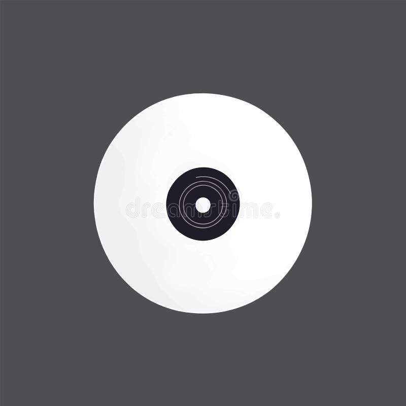 Simple Vinyl Disc Logo Design, White Background Stock Illustration ...