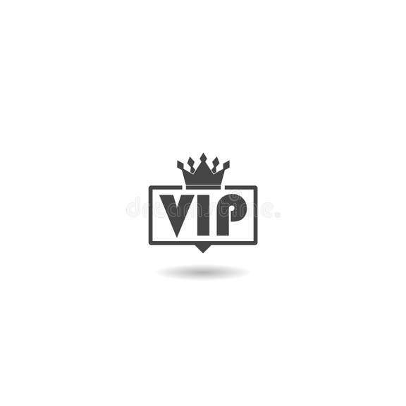 Simple VIP Icon with Shadow Stock Vector - Illustration of infographic ...