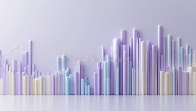 Fluctuating Bar Chart with Clean Background. Generative AI Stock ...