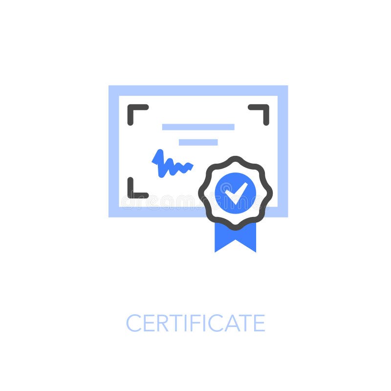 Simple Visualised Certificate Icon Symbol Stock Vector - Illustration ... Simple Visualised Certificate Icon Symbol Stock Vector - Illustration ...