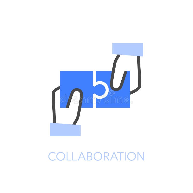 Simple Visualised Collaboration Icon Symbol Stock Illustration ... Simple Visualised Collaboration Icon Symbol Stock Illustration ...