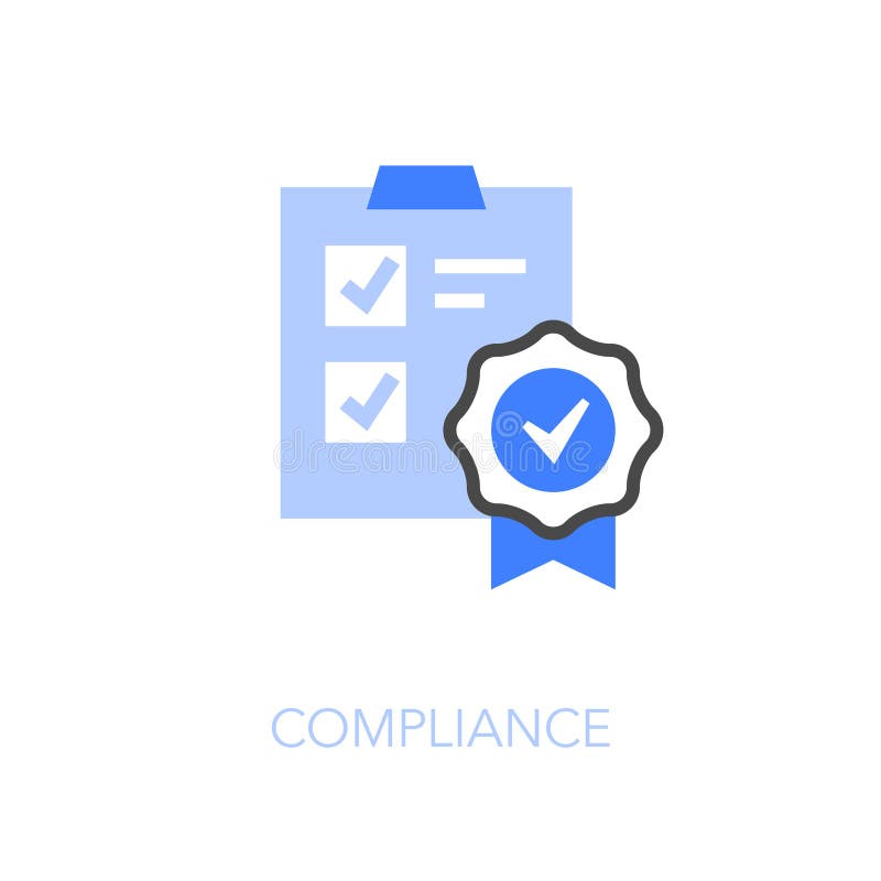 Simple Visualised Compliance Icon Symbol Stock Illustration ...